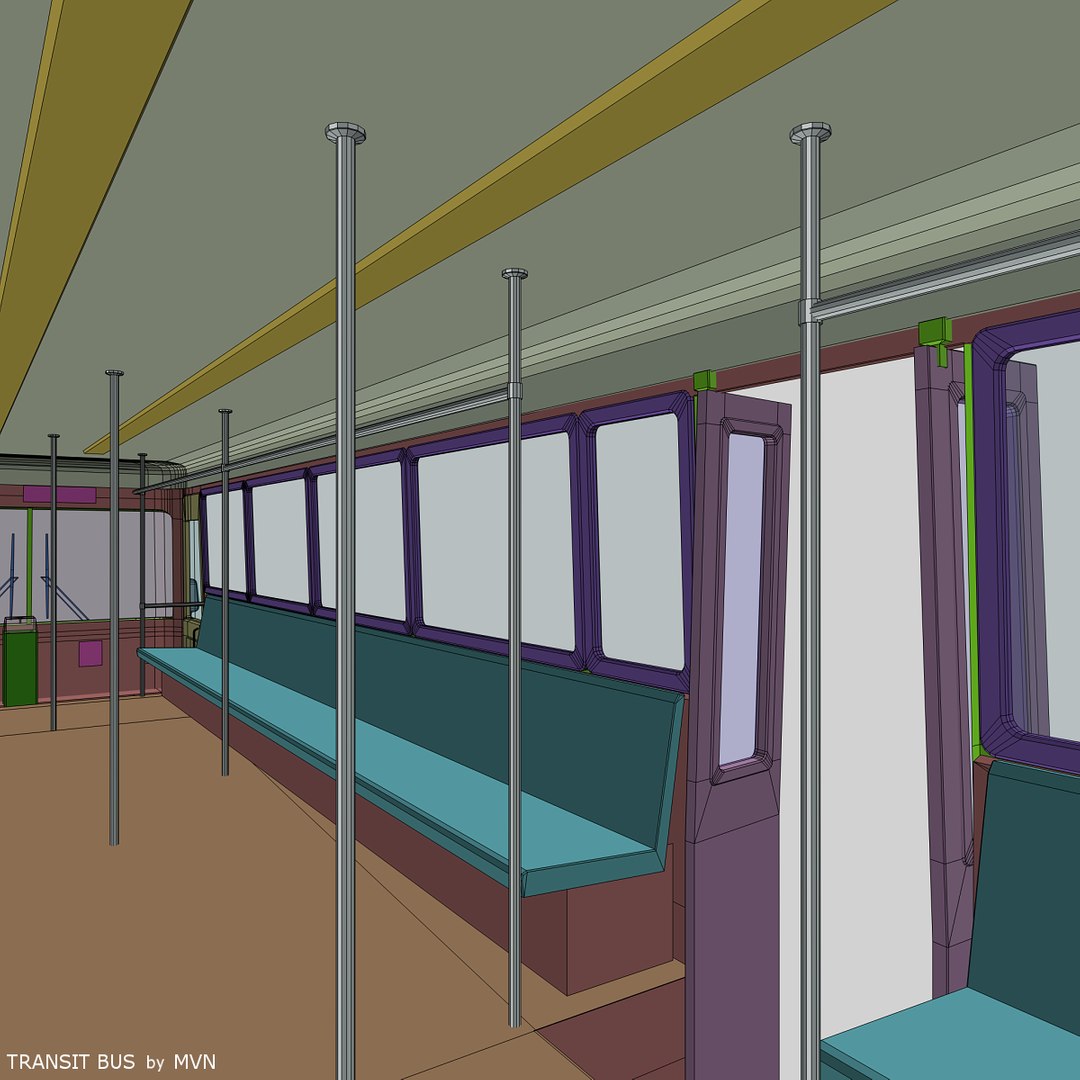 transit bus 3d model
