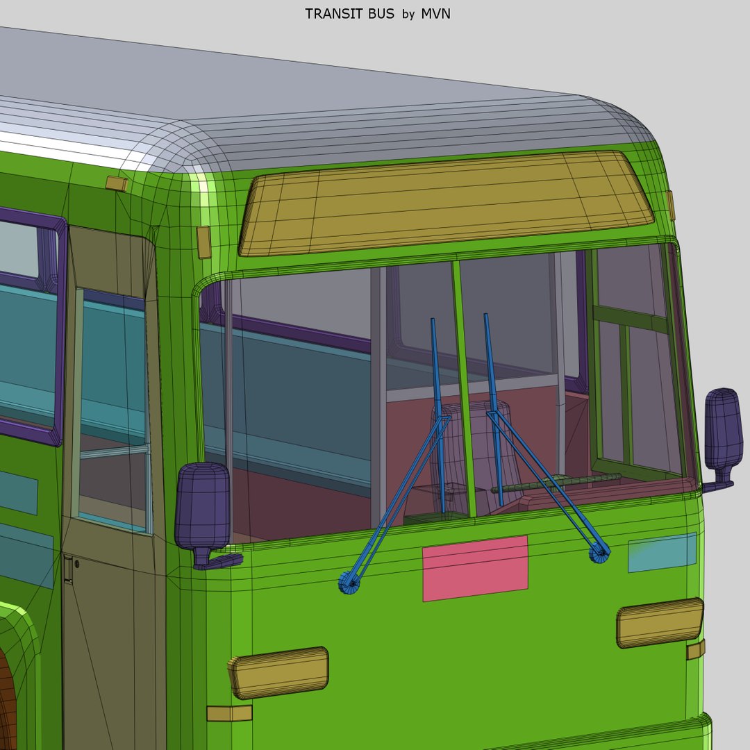 transit bus 3d model