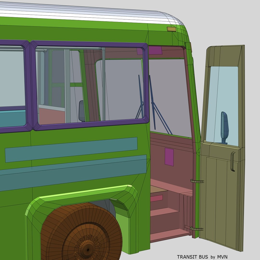 transit bus 3d model