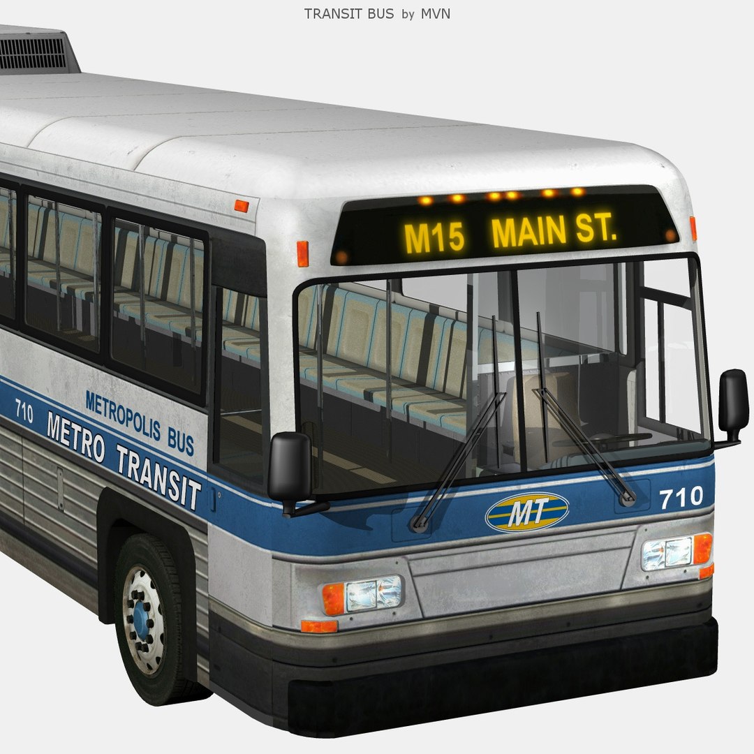 transit bus 3d model