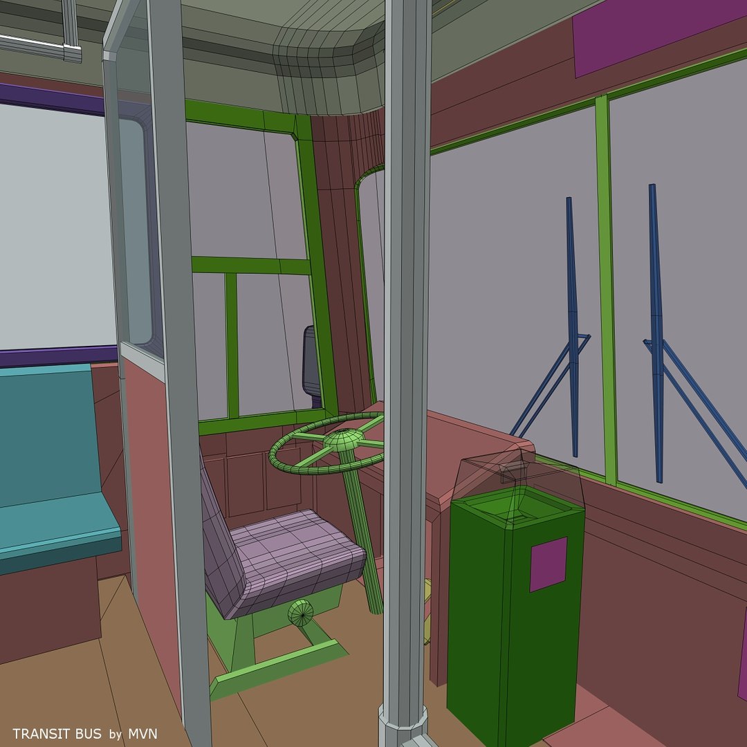 transit bus 3d model