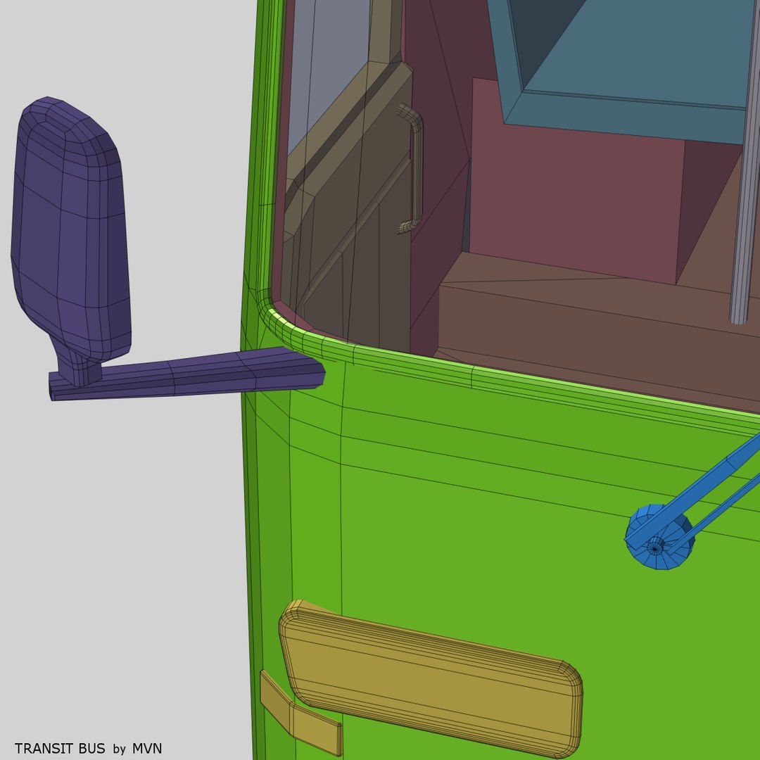 transit bus 3d model
