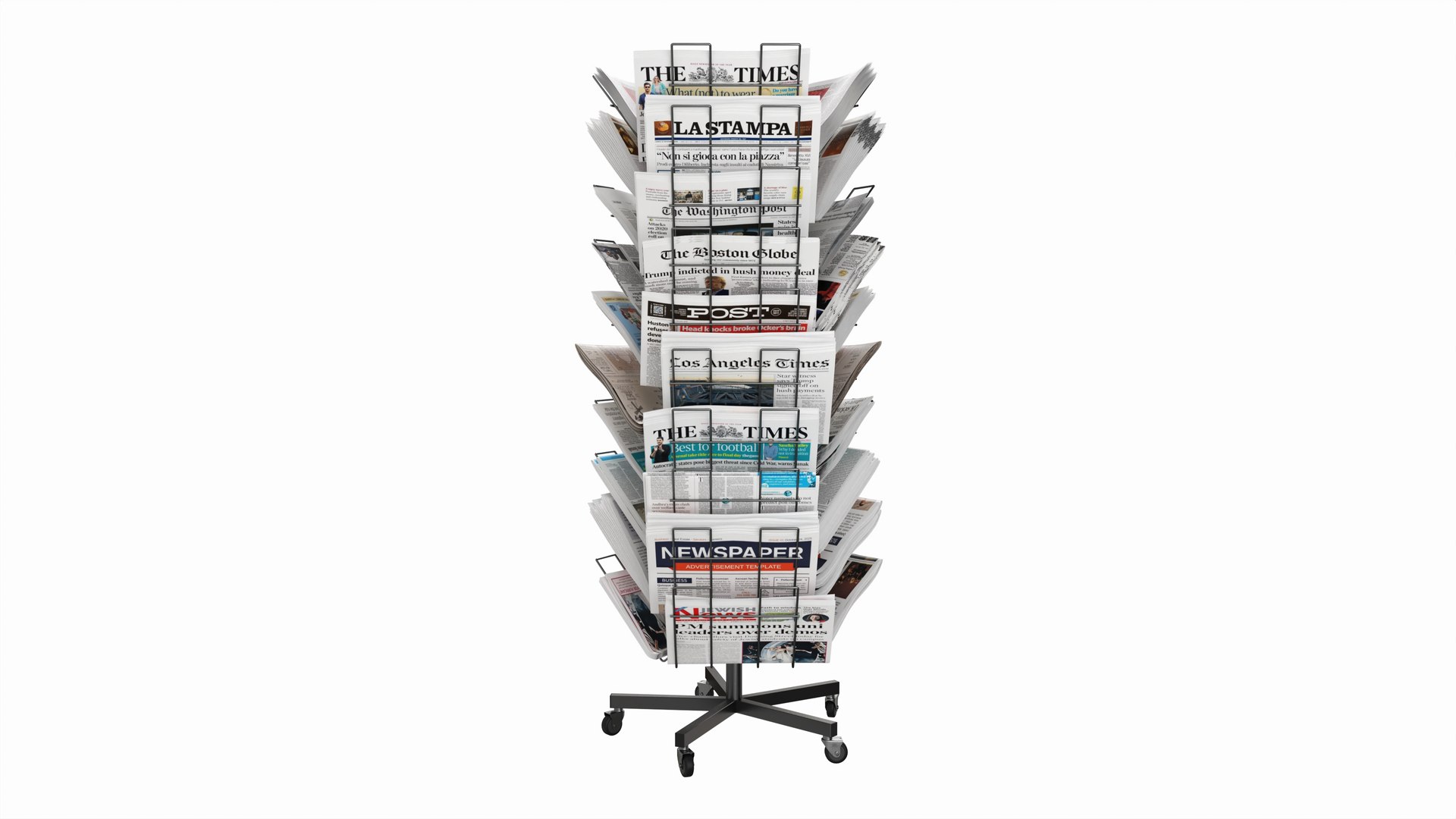 3D Model Rotating Newspaper Magazine Stand Display - TurboSquid 2238108