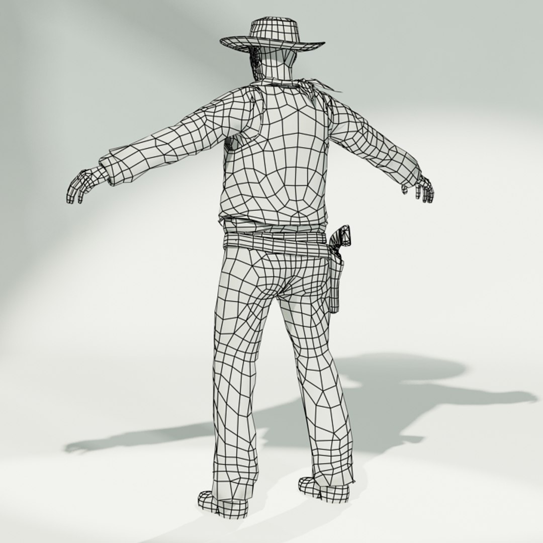 3d Rigged Cowboy Model