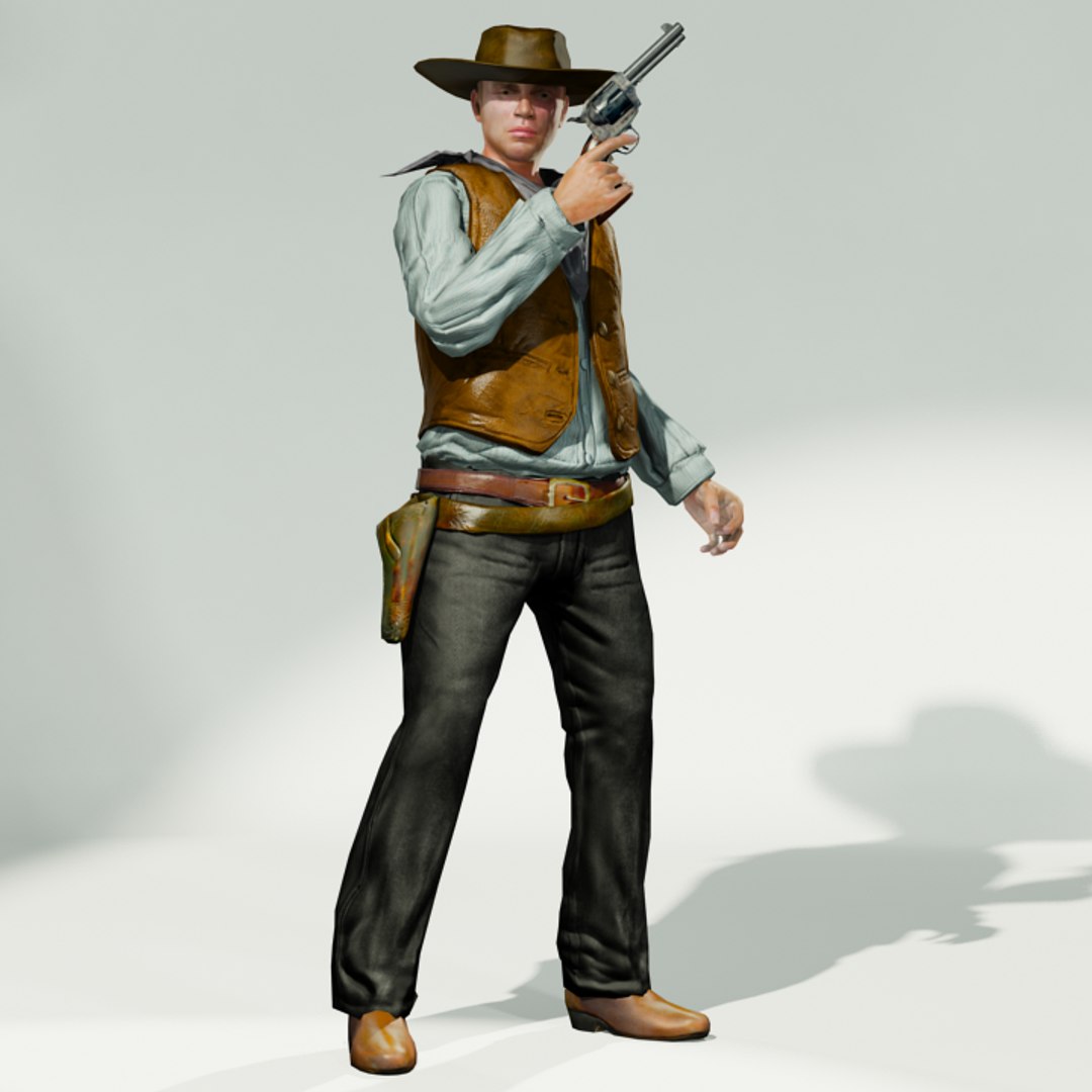 3d Rigged Cowboy Model