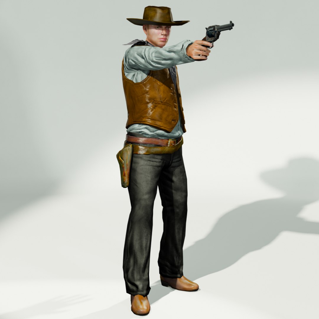 3d Rigged Cowboy Model