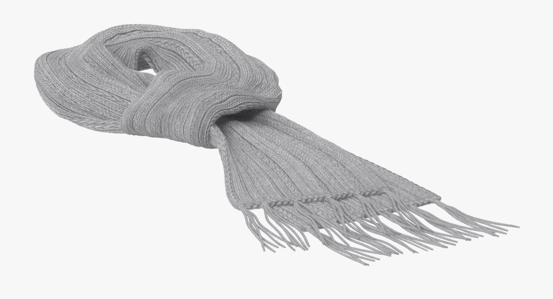 3d Model Scarf 03 Poses