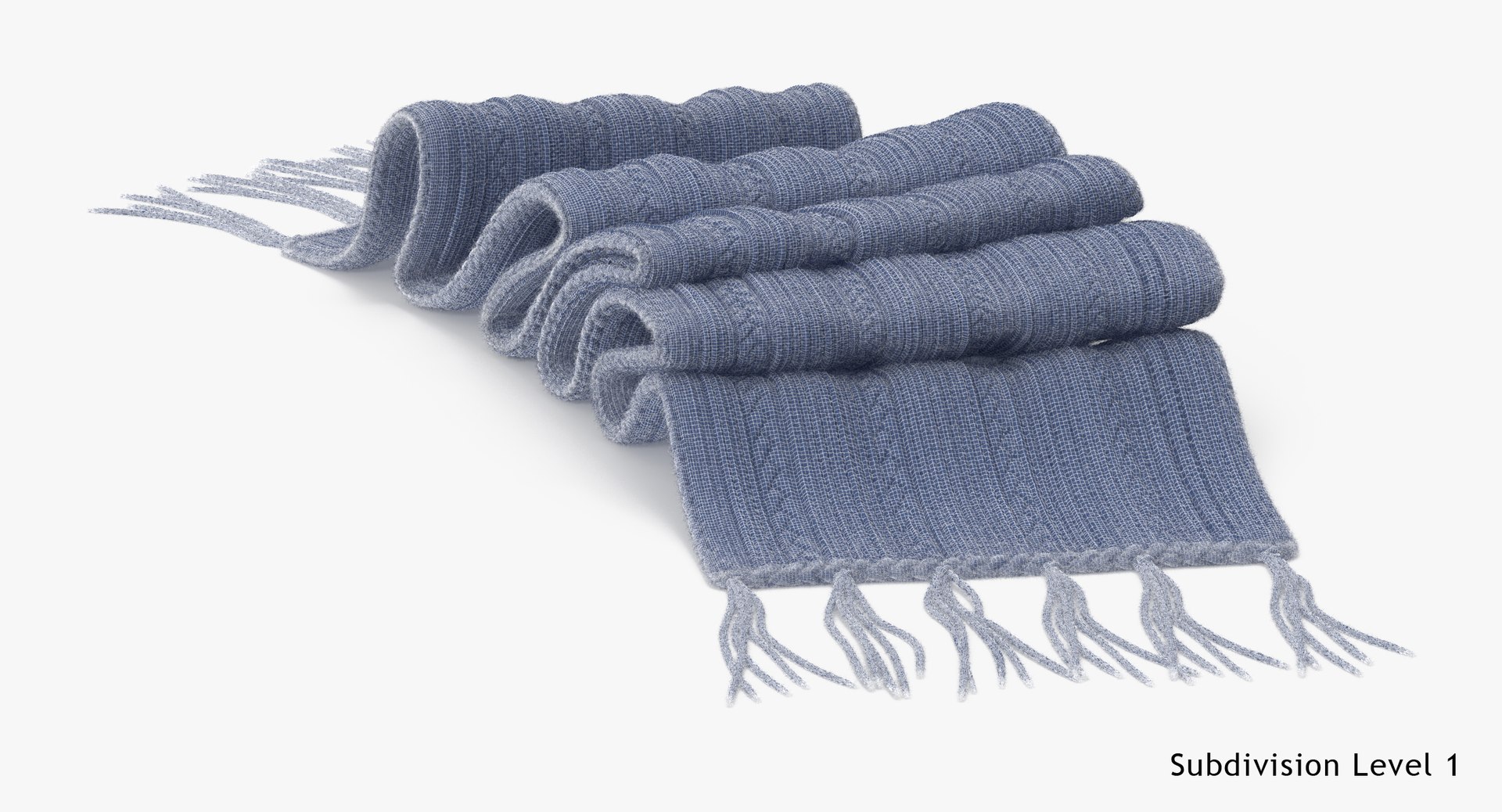 3d Model Scarf 03 Poses