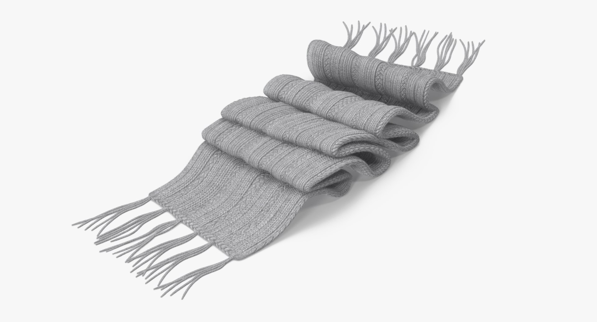 3d Model Scarf 03 Poses