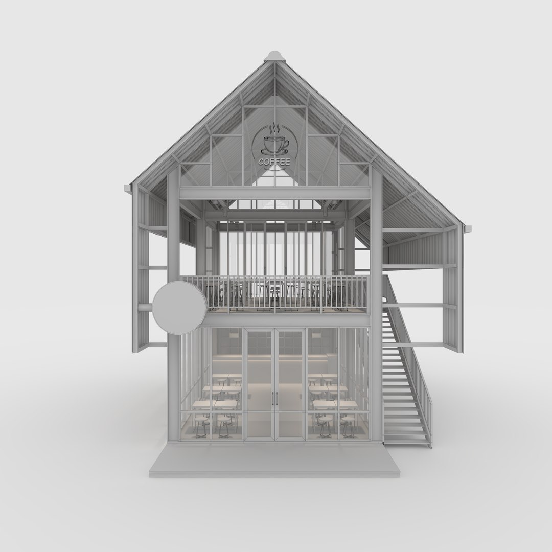 3D Cafe Modern 5 Model - TurboSquid 2124447