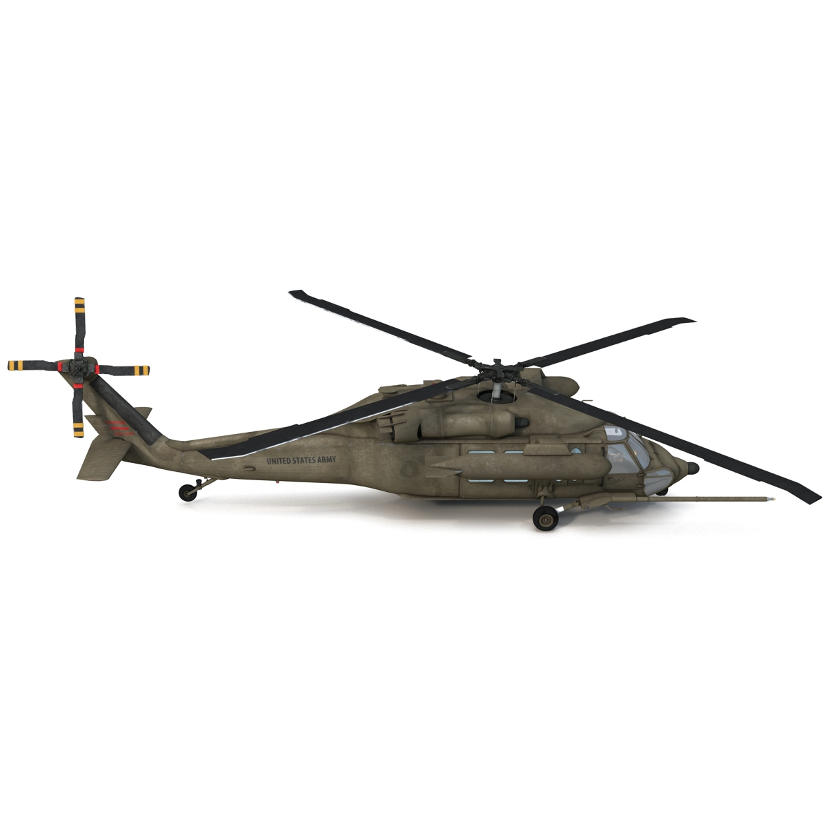 3d mh-60 black hawk rigged model