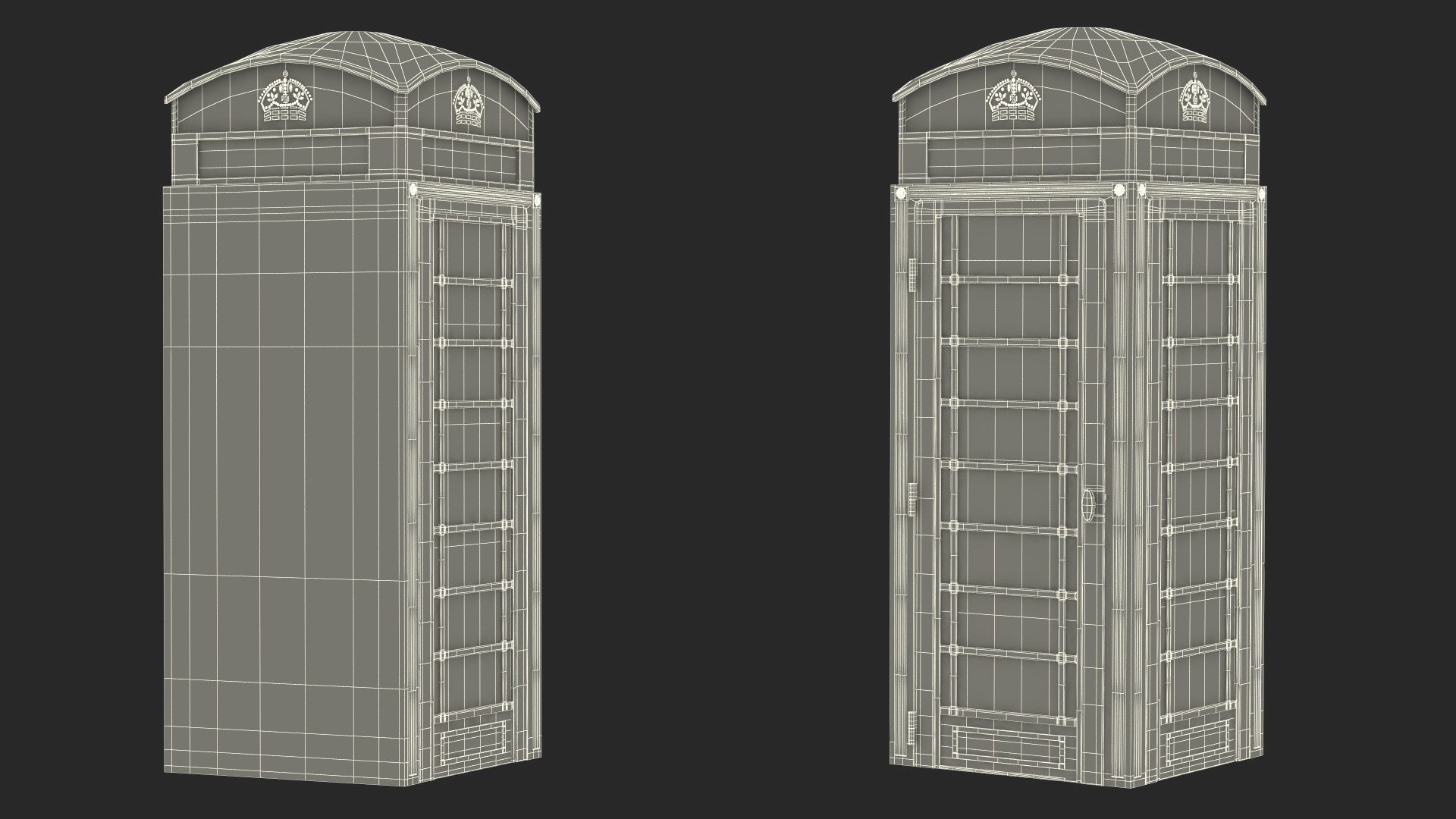 3D Classic British Telephone Booth - TurboSquid 2204002