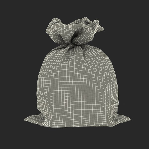 3d money bag 2 dollar model