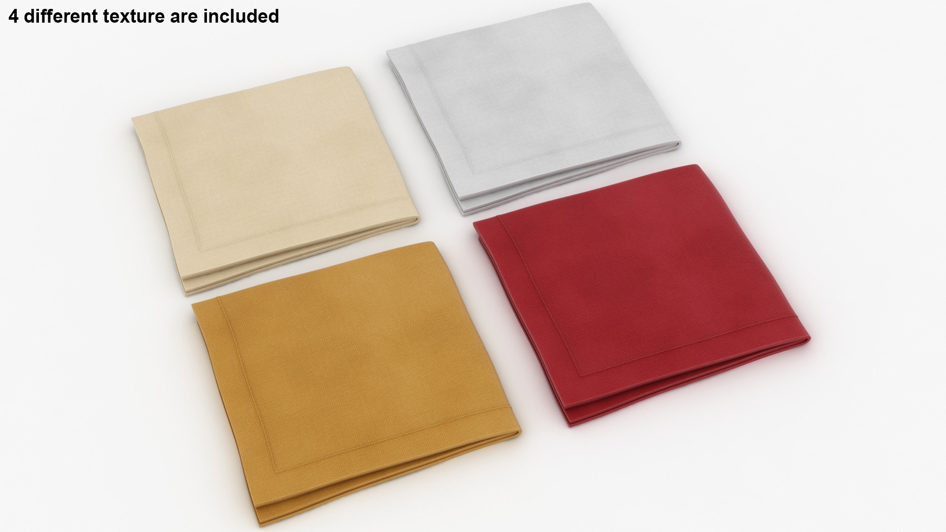 Realistic Folded Napkin 3D Model - TurboSquid 1500982