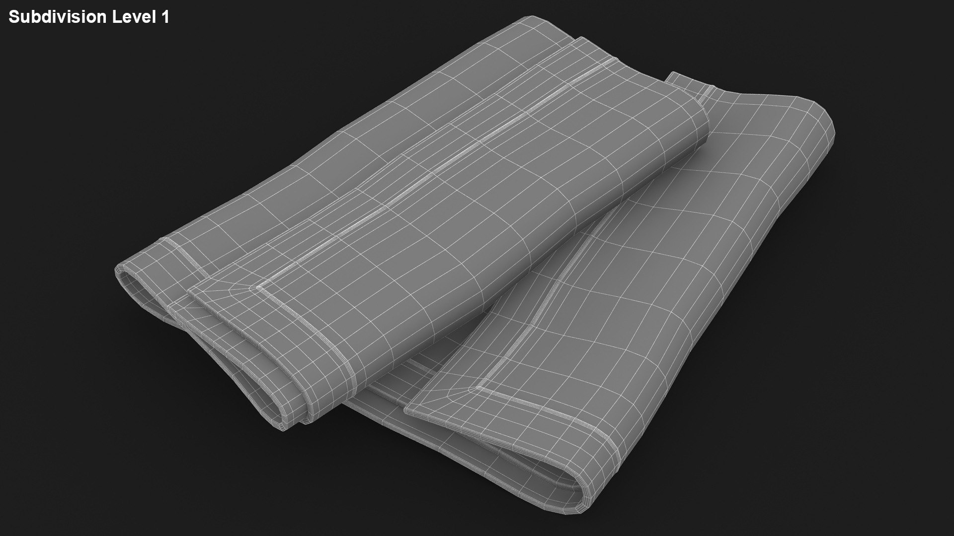 Realistic folded napkin 3D model - TurboSquid 1500982