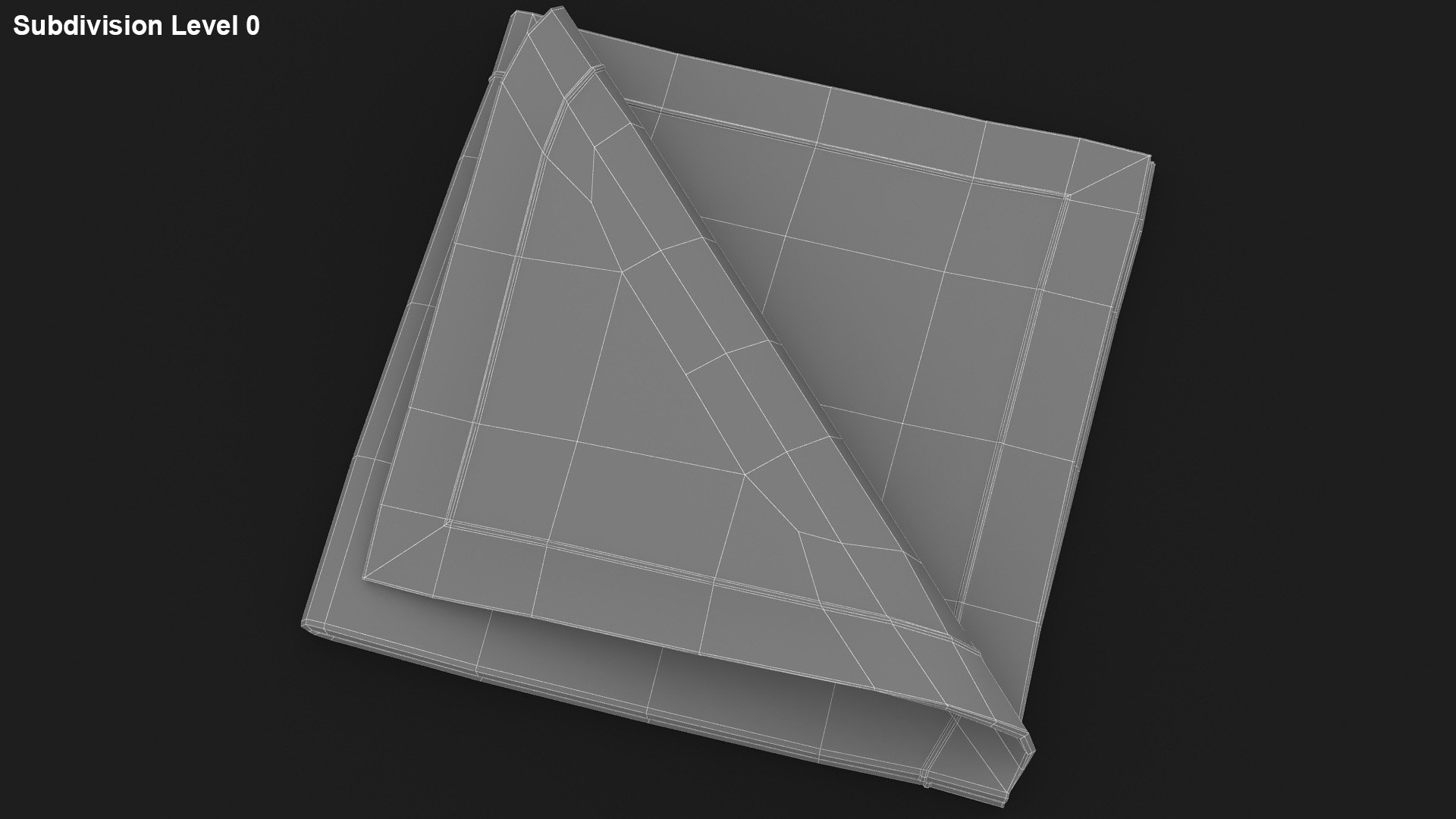 Realistic folded napkin 3D model - TurboSquid 1500982