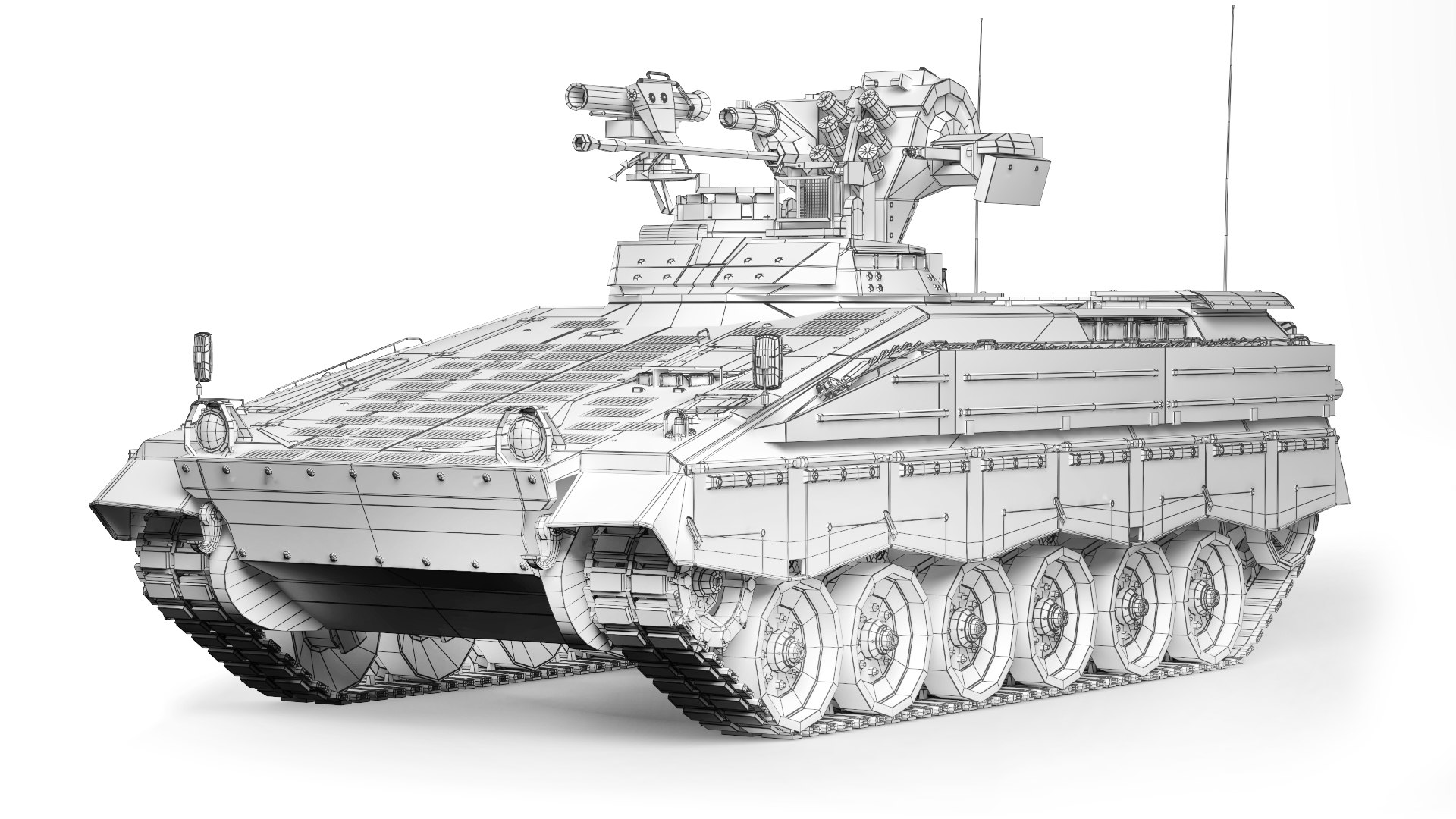 Marder 1A3 BMP 1989 3D Model - TurboSquid 2016663