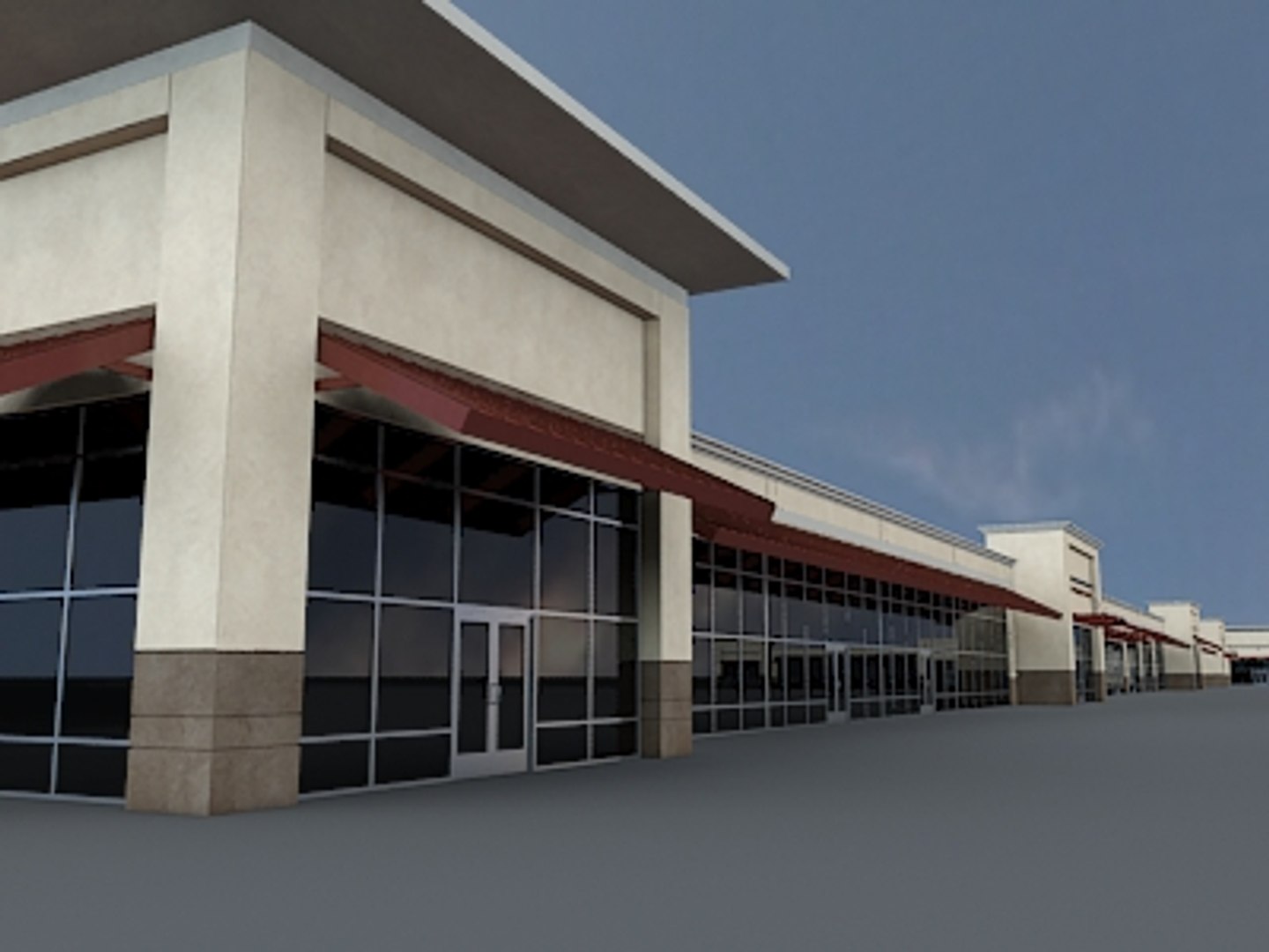 3d Building B1 Complete Retail Model