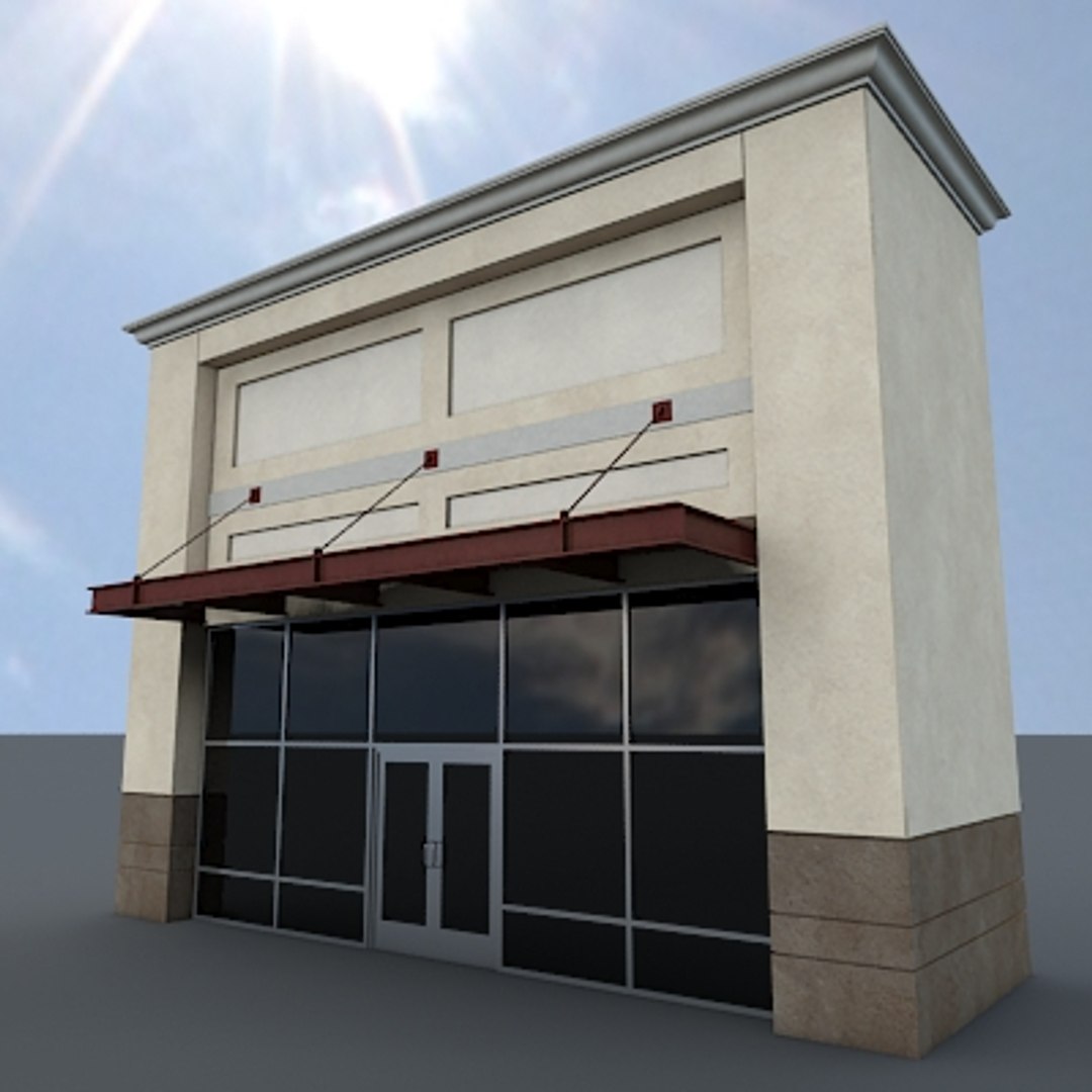 3d Building B1 Complete Retail Model