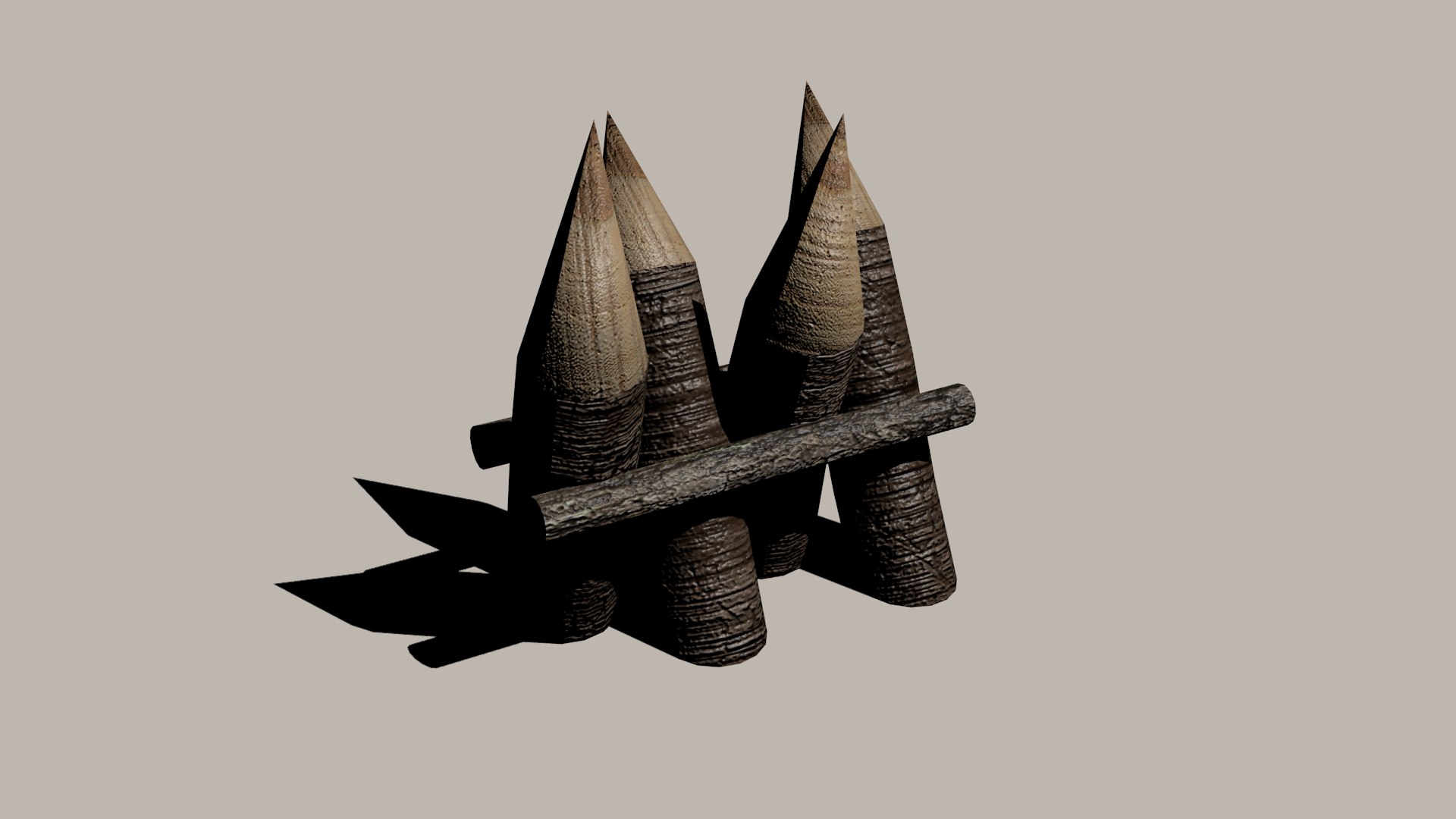 3d Spike Wall Model