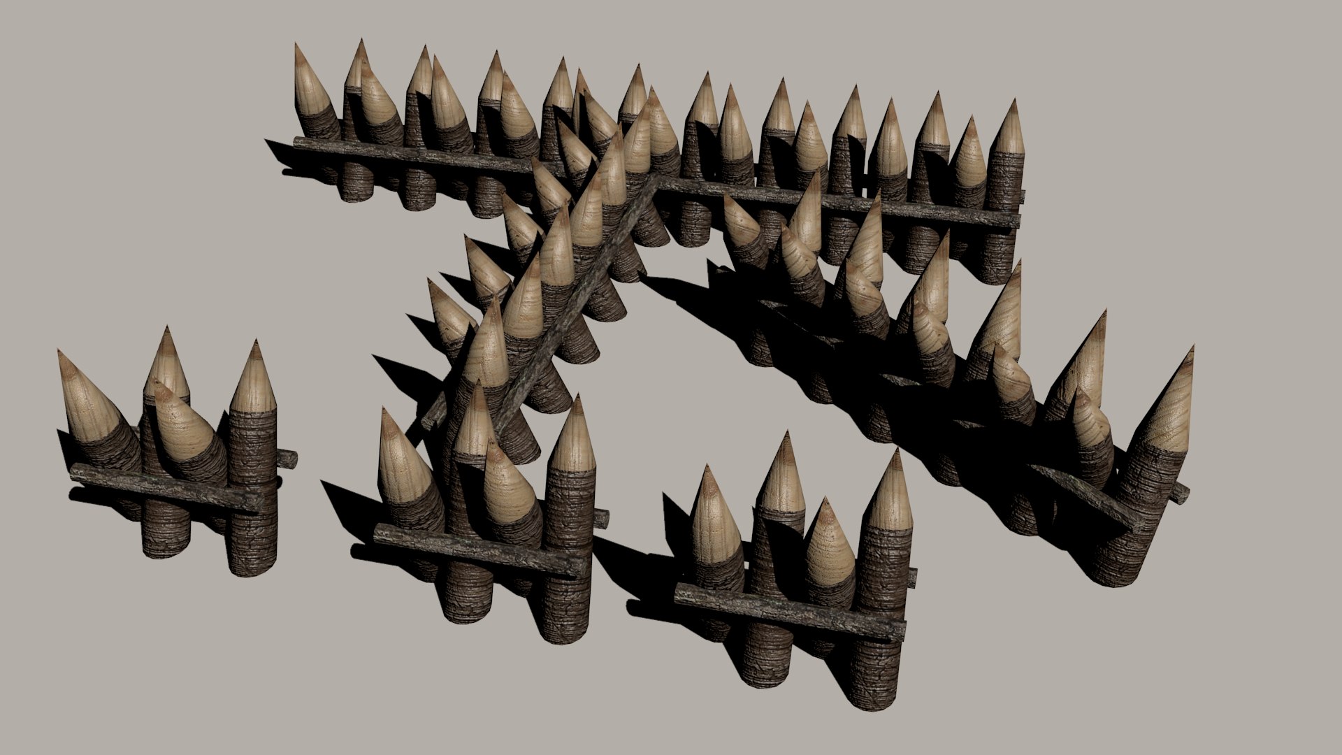 3d Spike Wall Model