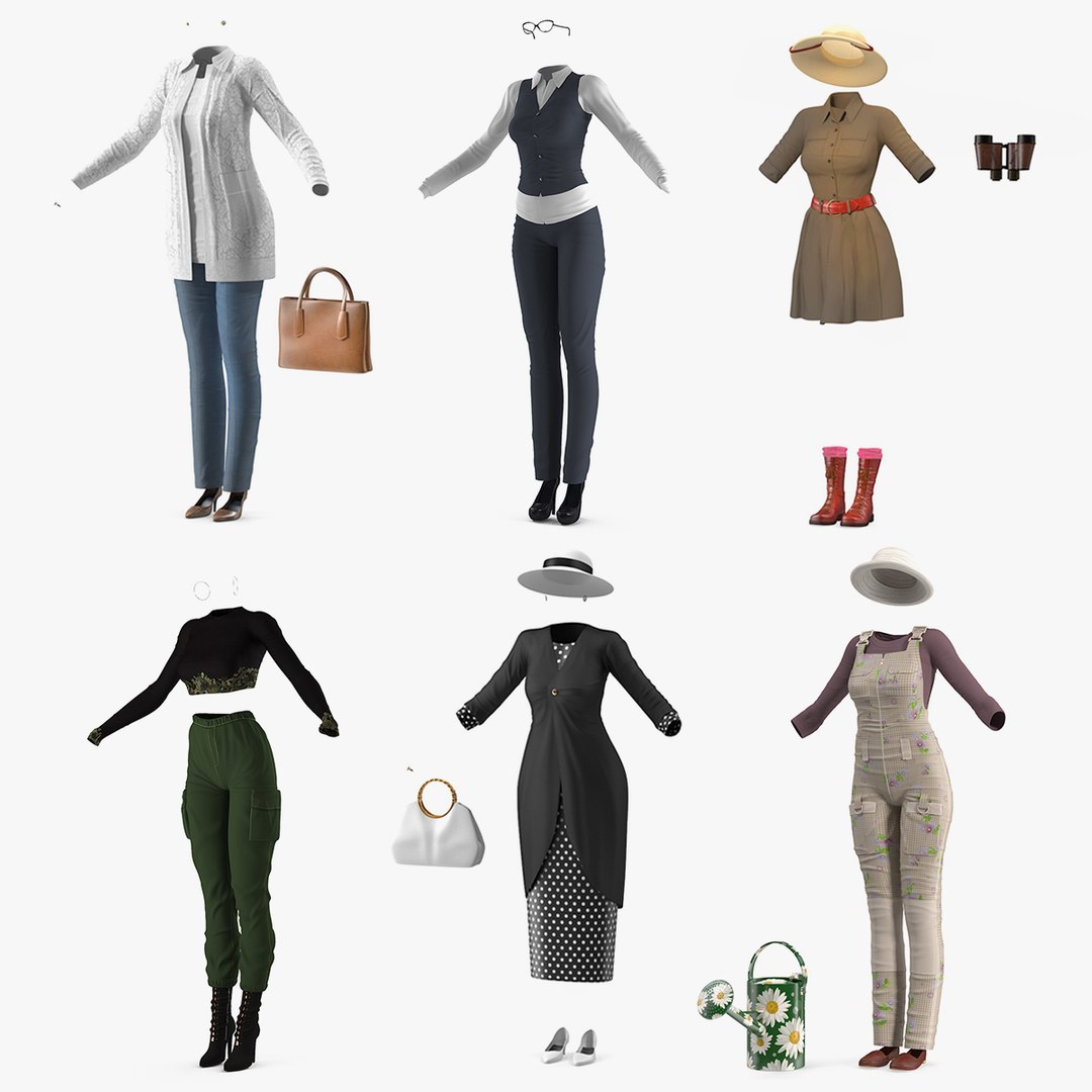 Women costumes 4 3D - TurboSquid 1676764
