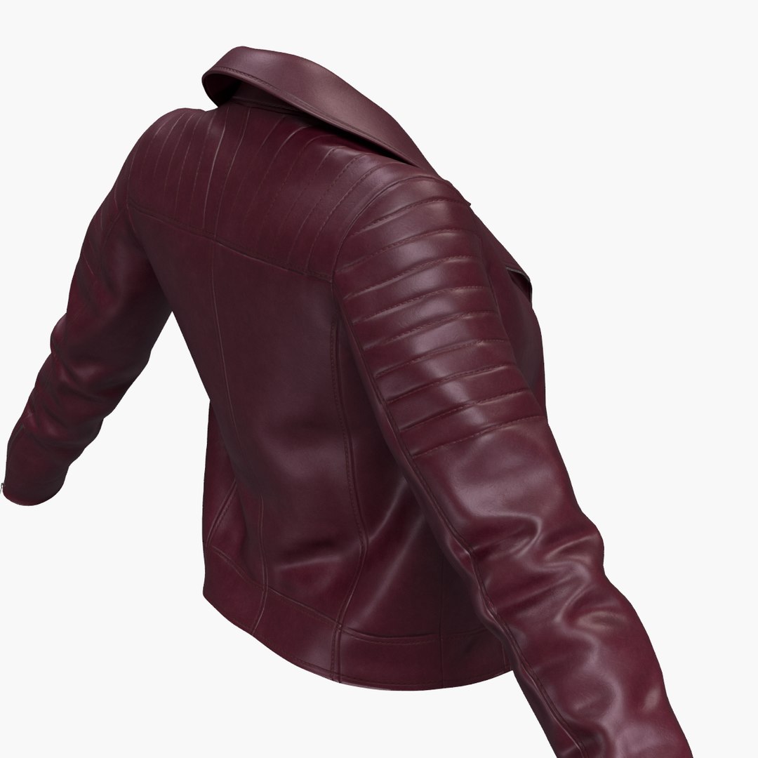 Woman leather jacket model - TurboSquid 1400172