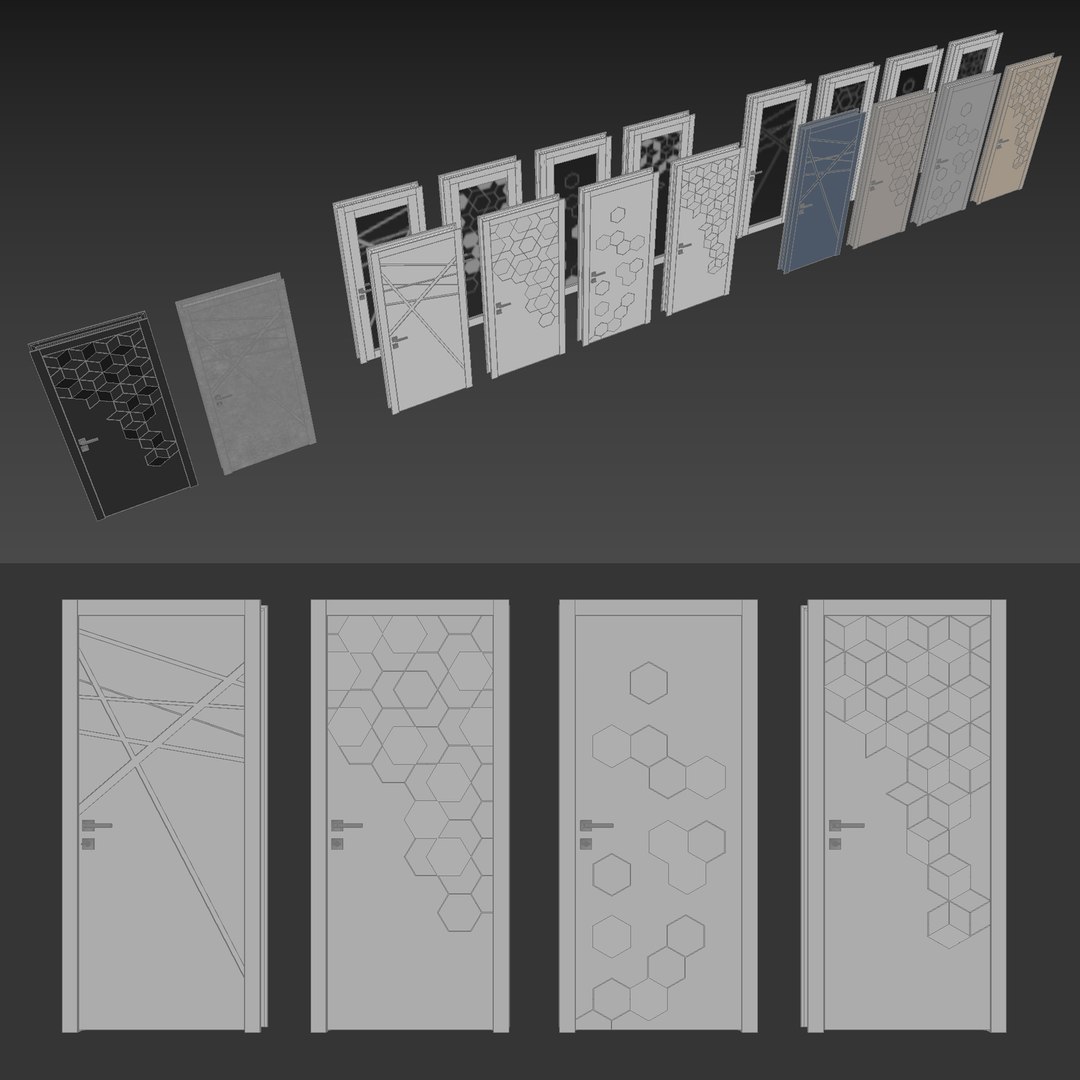 3D Dorian Color Interior Doors - TurboSquid 1541298