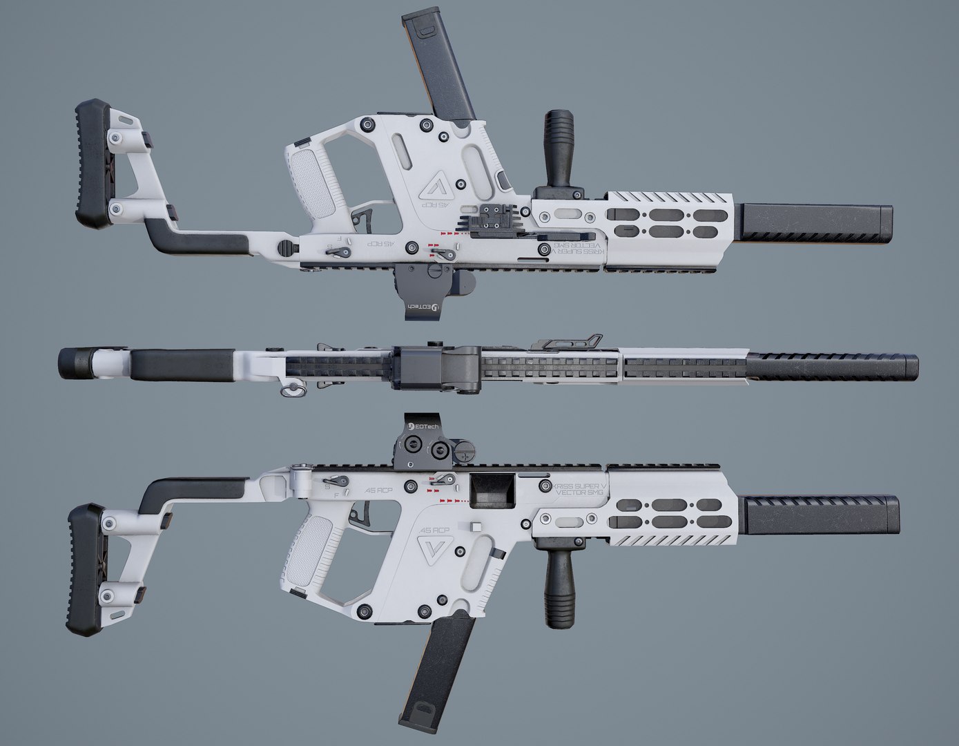 3D Submachine Gun Smg Kriss Model - TurboSquid 1614253