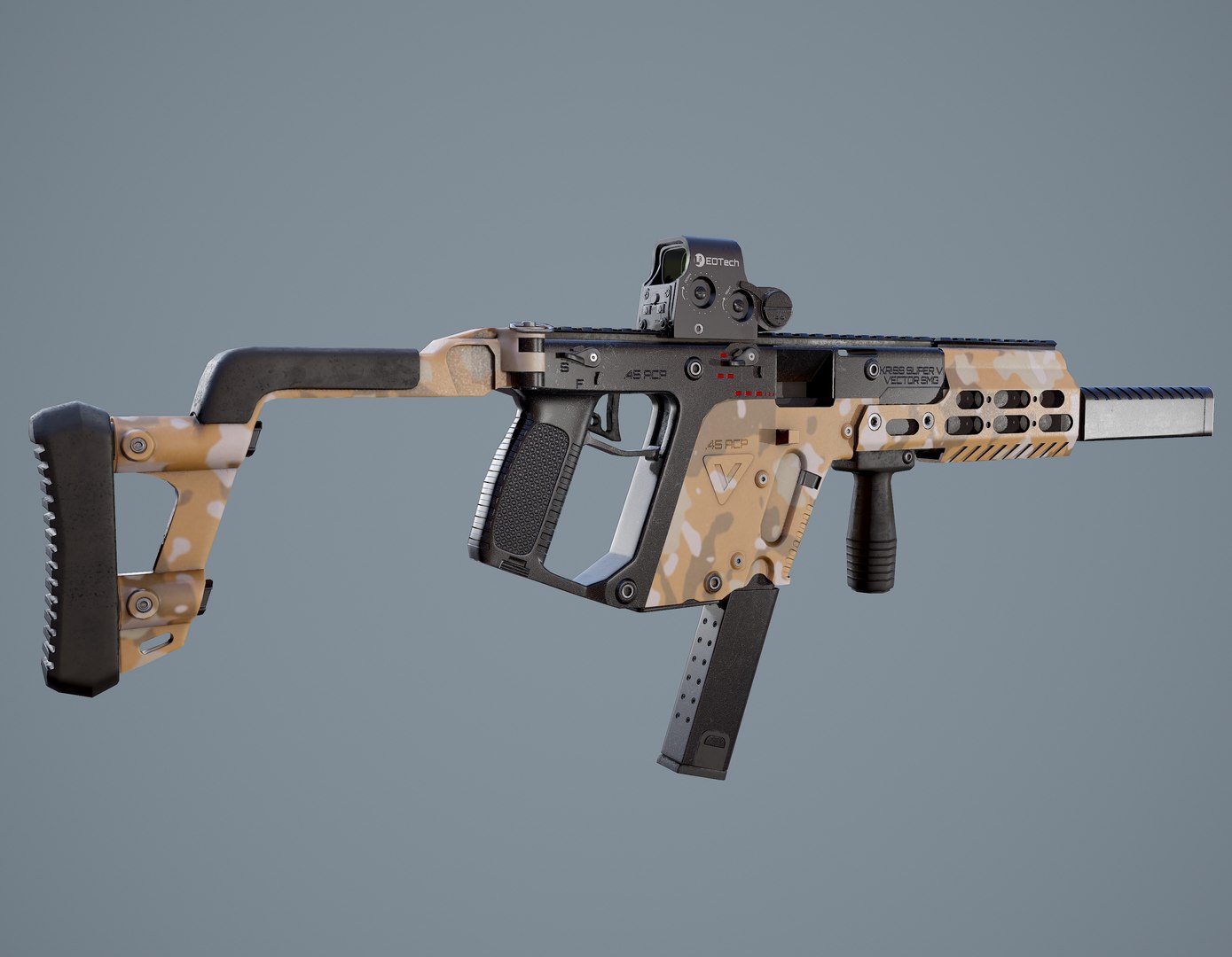 3D Submachine Gun Smg Kriss Model - TurboSquid 1614253