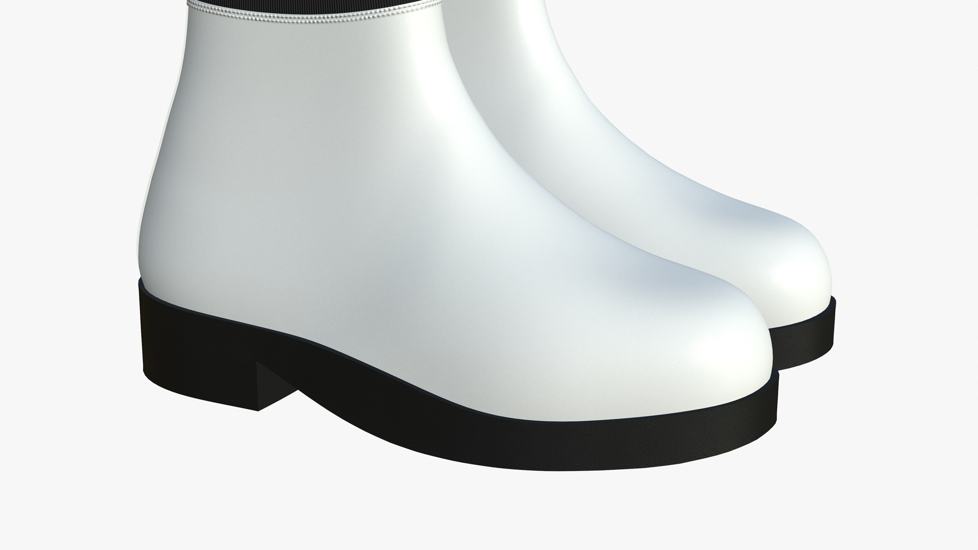 3D model Leather Boots Womens White - TurboSquid 1815424