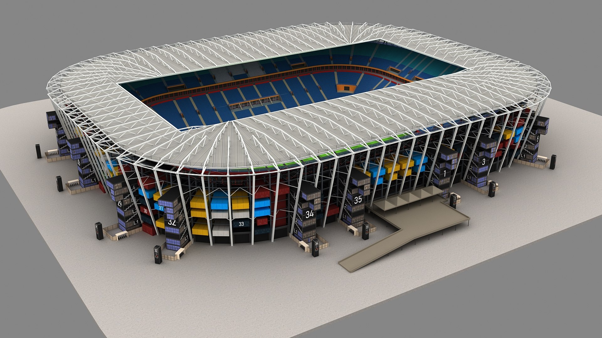 Stadium 974 Qatar 3D Model - TurboSquid 1885980