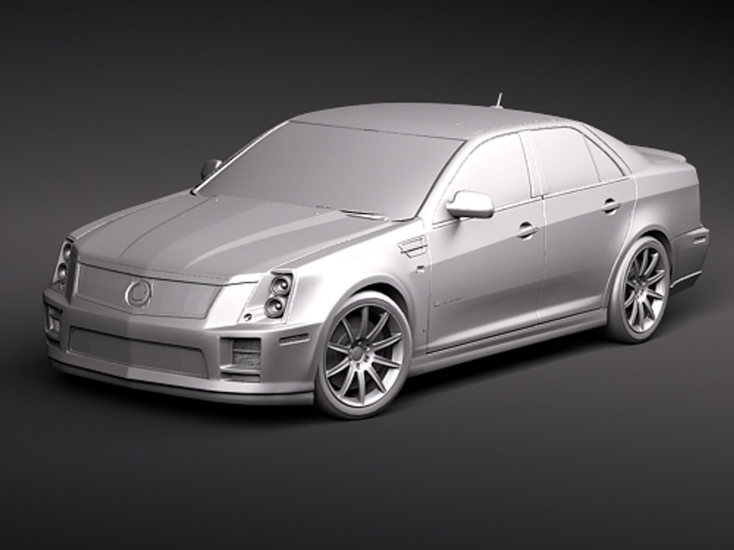 cadillac sts v sts-v 3d model
