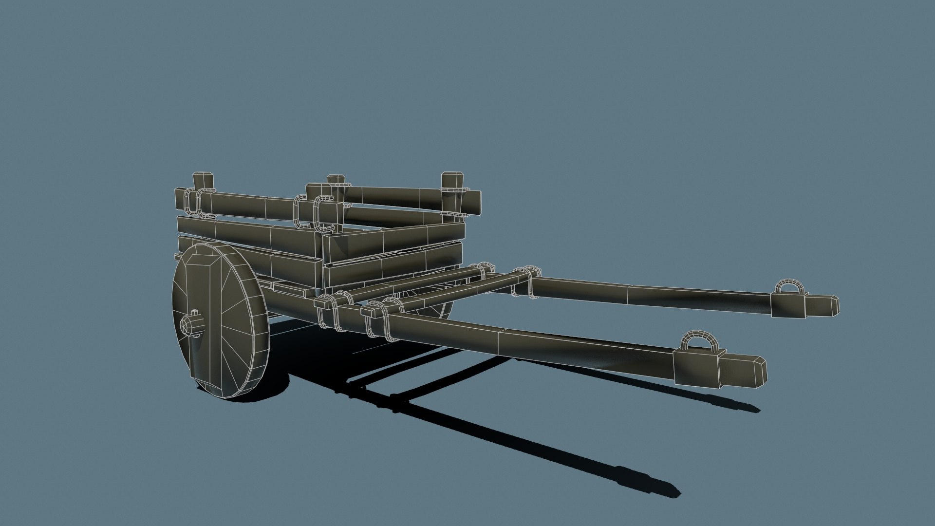 3D Model Medieval Hand Cart - TurboSquid 1738816
