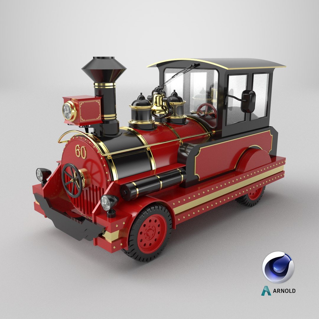 3D Detailed Amusement Park Train Front Car - TurboSquid 2171049