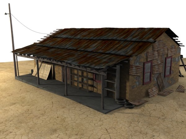 modelo 3d HD Destroyed Shack gratis - TurboSquid 537949