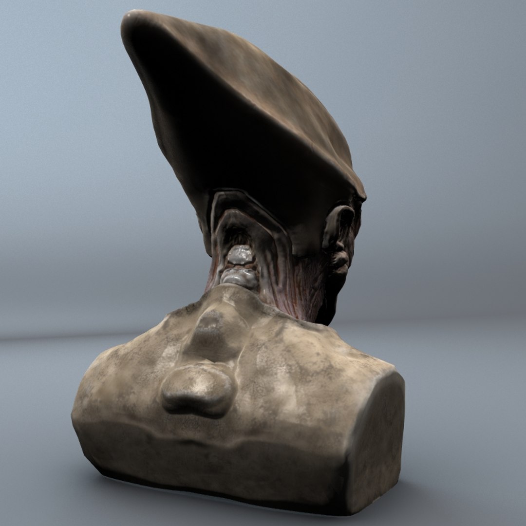3d Alien Bust Model