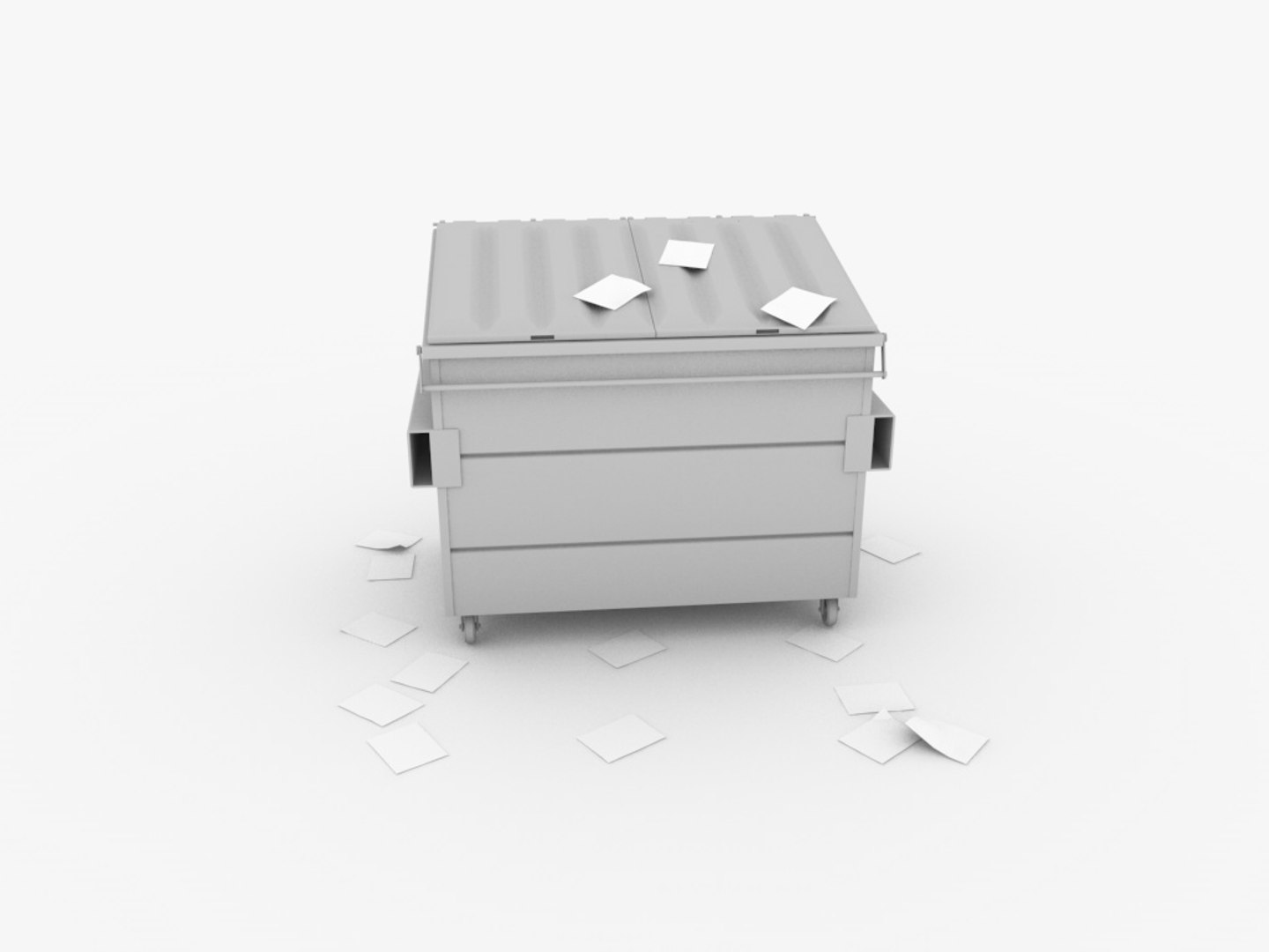 3d Dumpster Lids Garbage Model