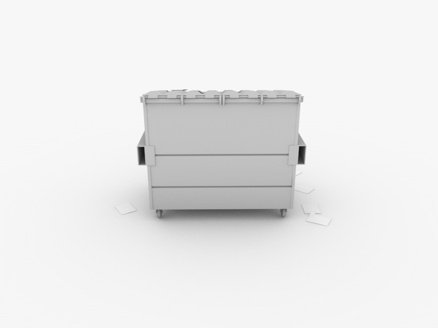 3d Dumpster Lids Garbage Model