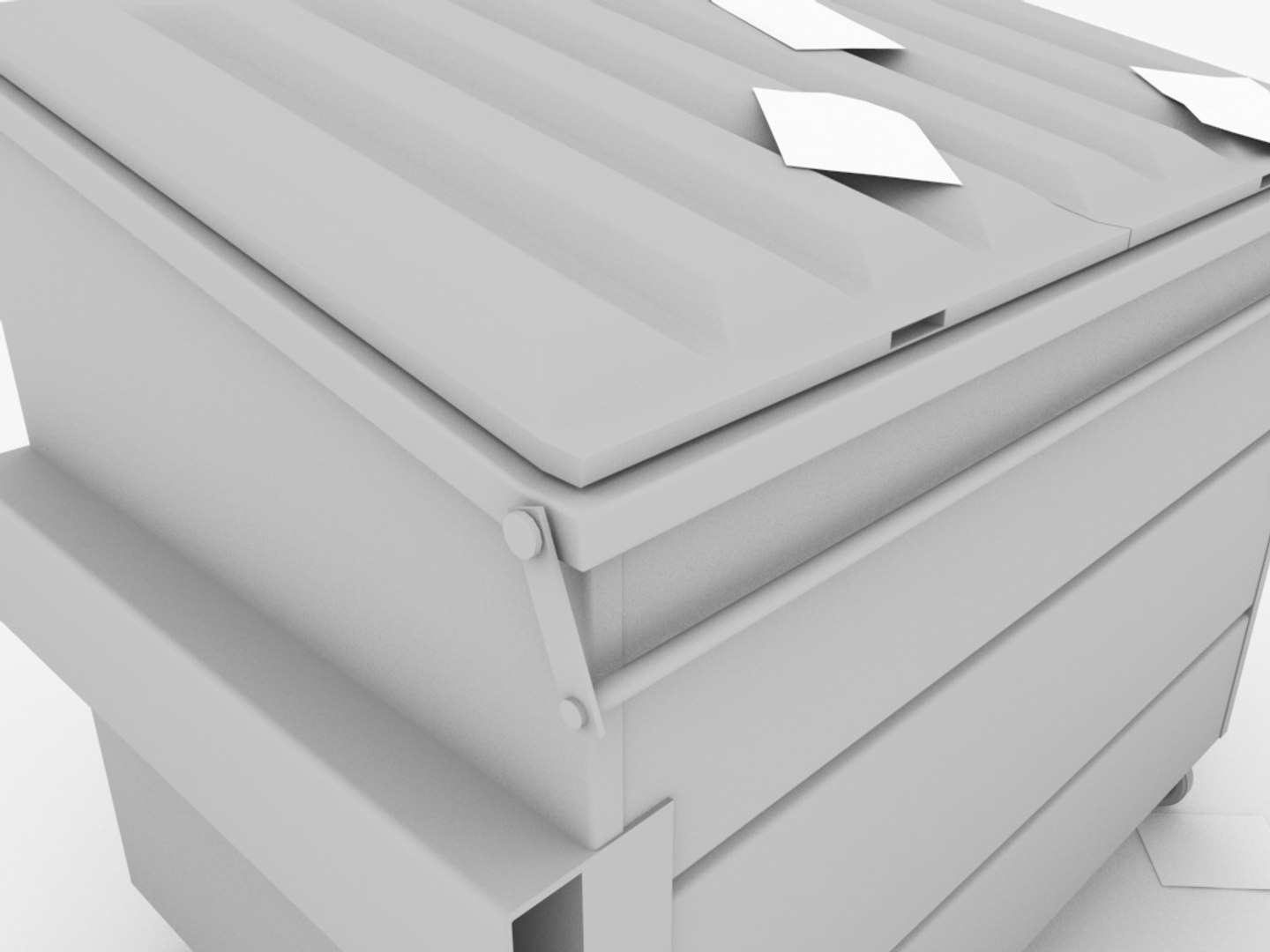 3d Dumpster Lids Garbage Model