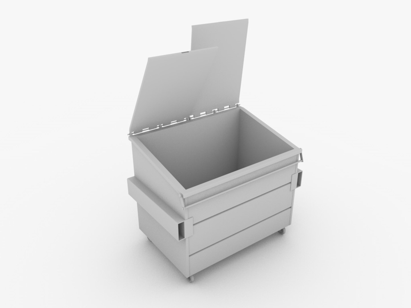 3d Dumpster Lids Garbage Model