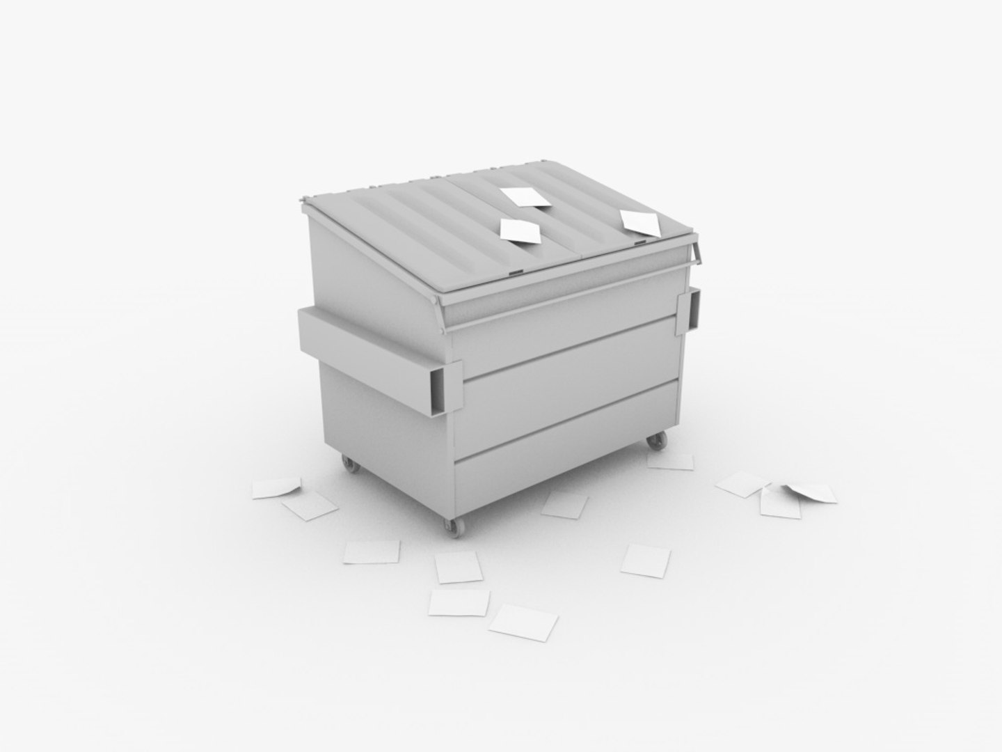 3d Dumpster Lids Garbage Model