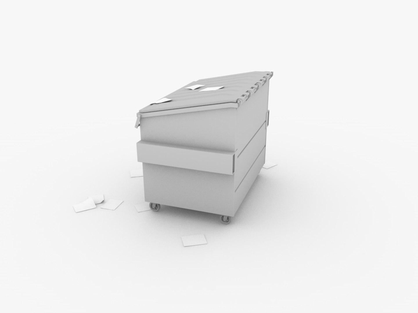 3d Dumpster Lids Garbage Model