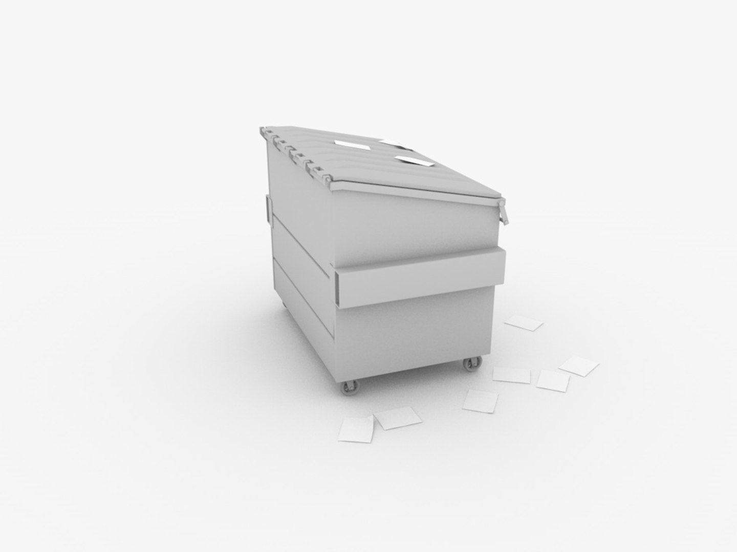3d Dumpster Lids Garbage Model