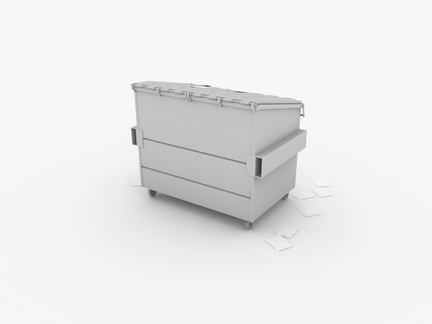 3d Dumpster Lids Garbage Model