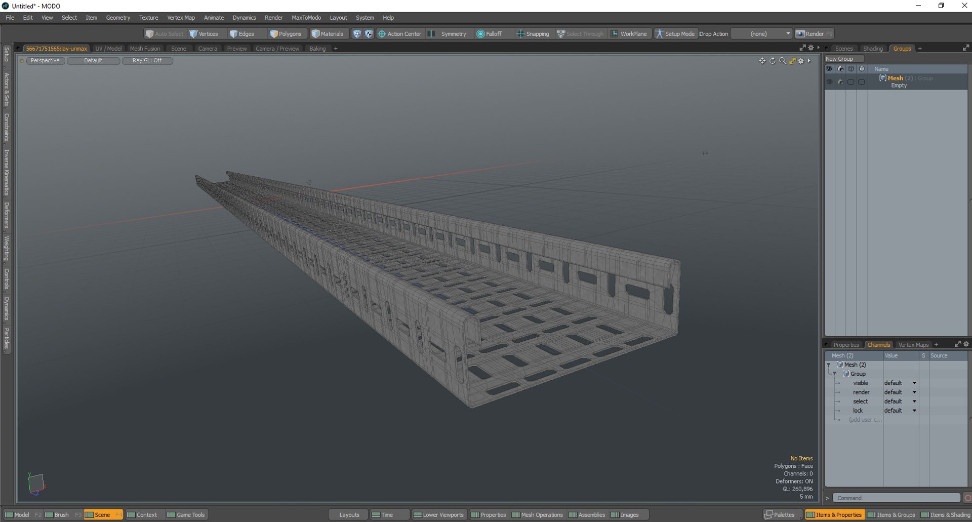 3D Cable Tray Straight Line - TurboSquid 2149000