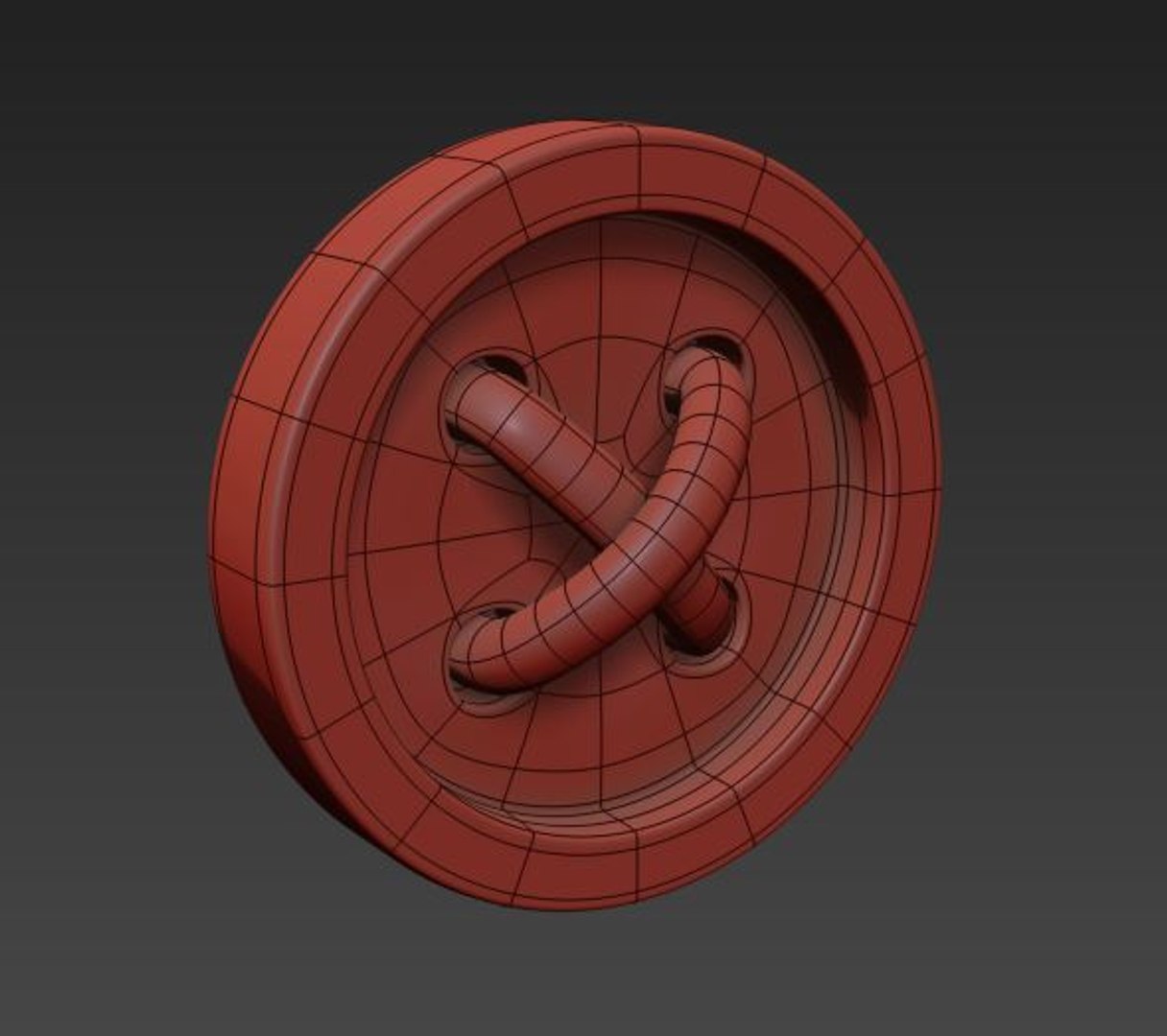 3d Cloth Button Model