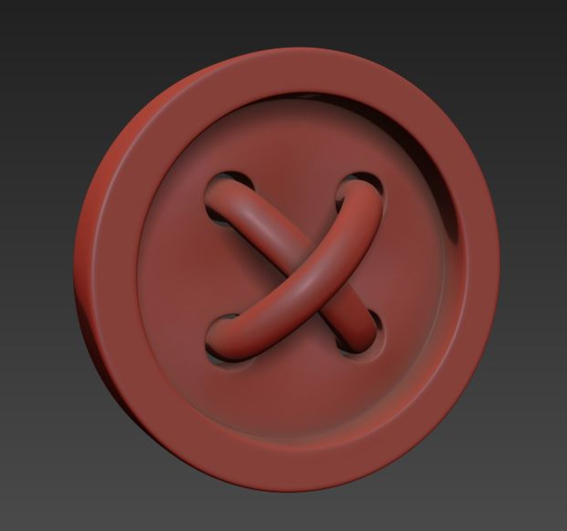 3d Cloth Button Model