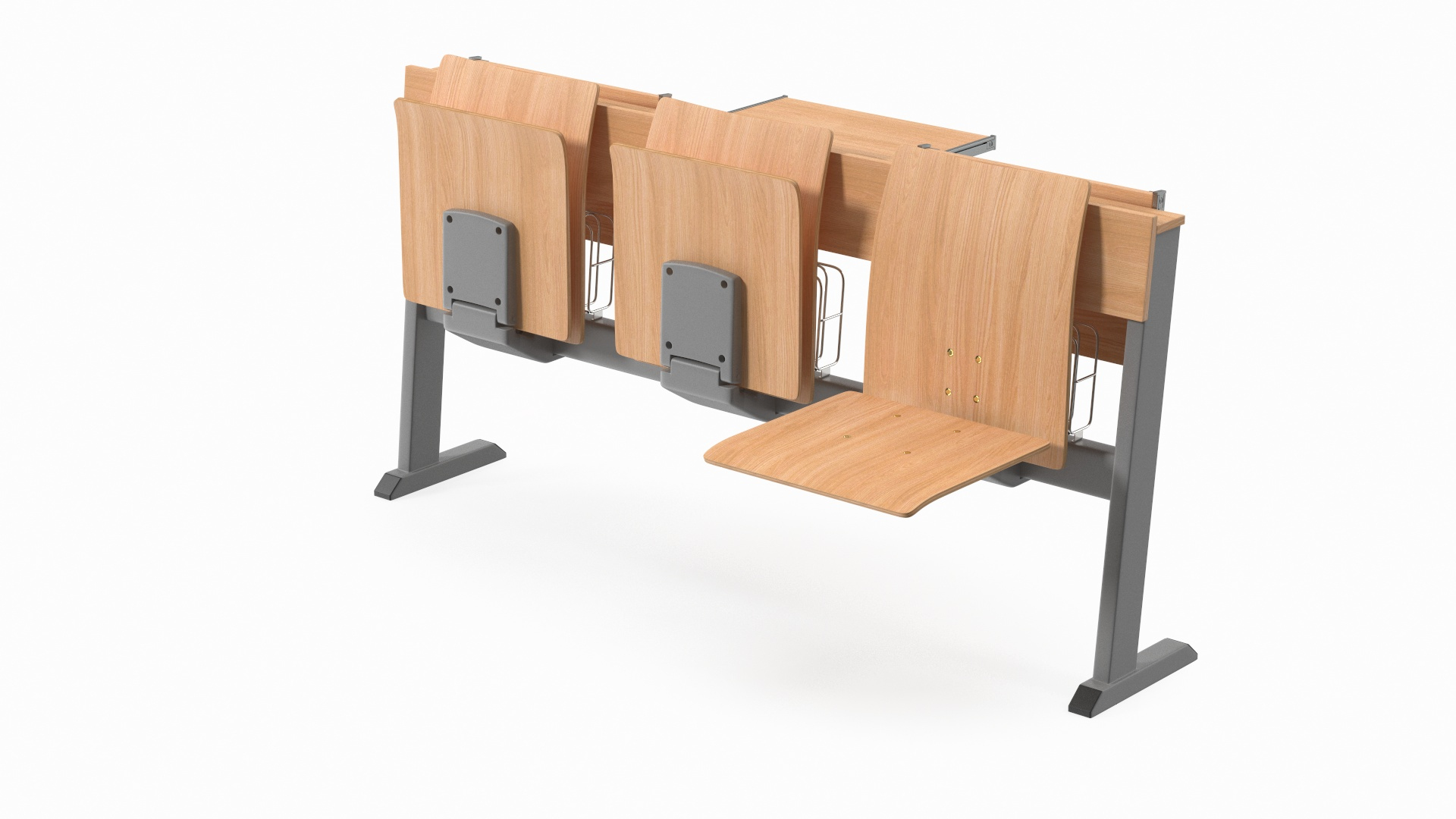 University Seating System For Three Places Model - TurboSquid 1919109