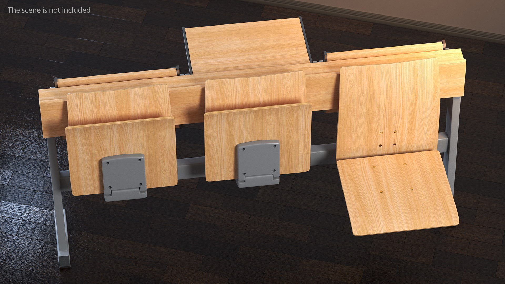 University Seating System For Three Places Model - TurboSquid 1919109